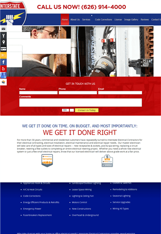 Contact Us - Interstate Electrical Contractors, Glendora, CA
